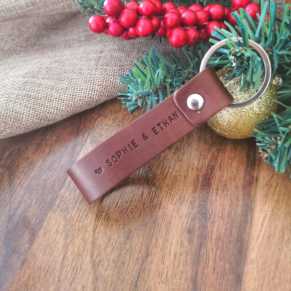 Personalised Leather Keyring - Vantler Leather