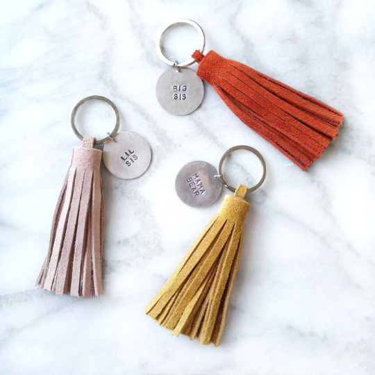 Rust Tassel Keyring - Vantler Leather